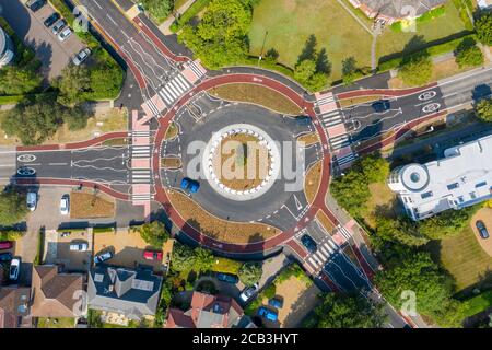 The UK's first traffic roundabout in Letchworth, Hertfordshire Stock ...