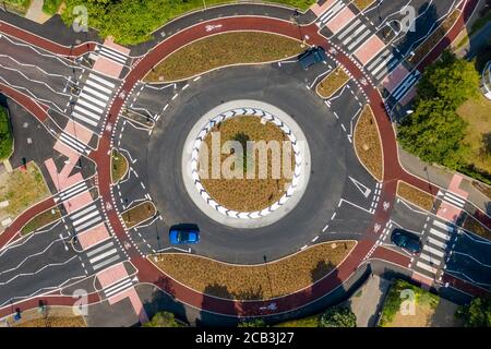 The UK's first traffic roundabout in Letchworth, Hertfordshire Stock ...