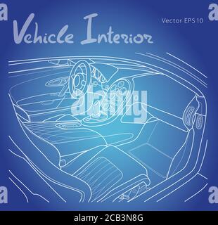Machine inside. Interior of the vehicle. Illustration Stock Vector ...