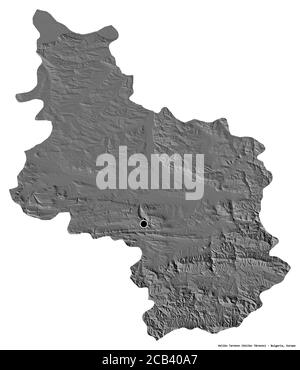 Veliko Tarnovo, province of Bulgaria. Elevation map colored in wiki ...