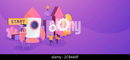 Startup accelerator web banner concept Stock Vector Image & Art - Alamy