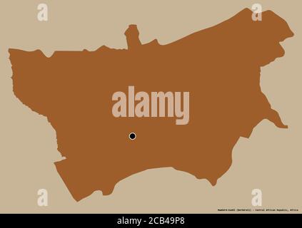 Mambere-Kadei, prefecture of Central African Republic. Solid color ...