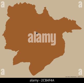 Preah Vihear, province of Cambodia. Solid color shape. Locations of ...