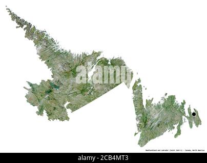 Shape of Newfoundland and Labrador, province of Canada, with its ...