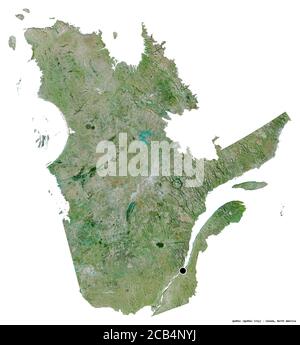 Shape of Canada with its capital isolated on white background ...