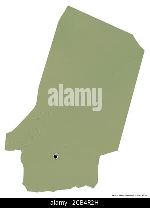 Barh el Ghazel, region of Chad. Grayscale elevation map with lakes and ...