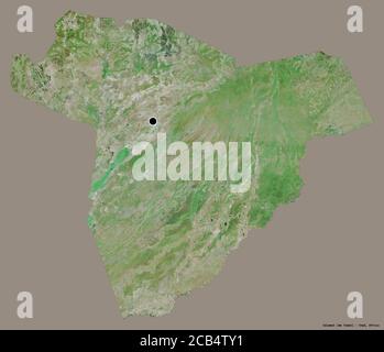 Salamat, region of Chad. Solid color shape. Corner auxiliary location ...