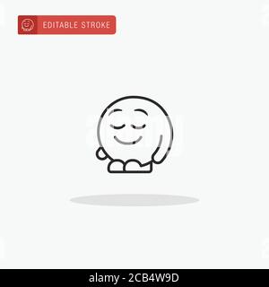 Relaxed icon vector. Relaxed icon for presentation Stock Vector Image ...