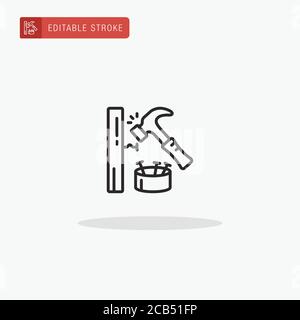 Hammering icon vector. Hammering icon for presentation Stock Vector ...
