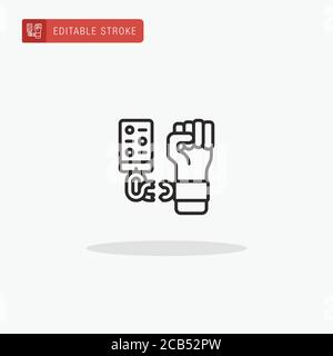 vector illustration set of Unchained Logo Icon Sign Stock Vector Image ...