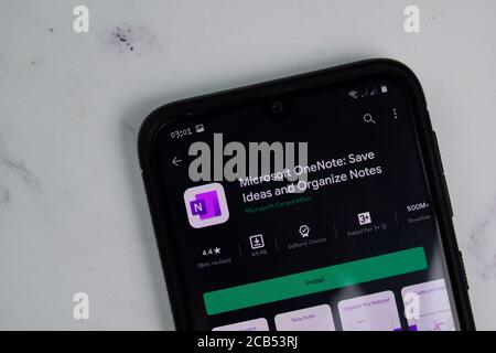 Microsoft OneNote application on Smartphone screen. Save Notes is a ...