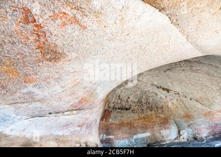 Matobo hills, "Silozwane cave" rock painting site, rock art, Matobo ...