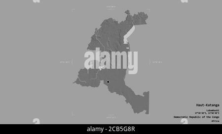 Zoom in on Haut-Katanga (province of Democratic Republic of the Congo ...