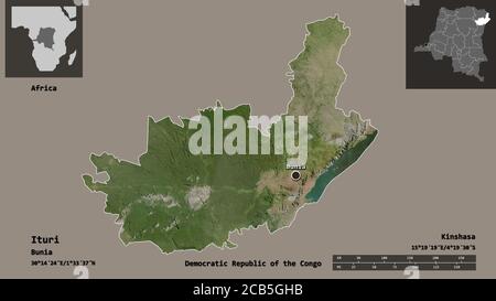 Shape of Ituri, province of Democratic Republic of the Congo, with its ...