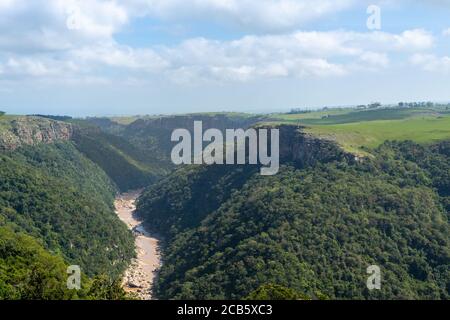 View in the Gorge of the Umtamvuna River, close to Port Edward, KwaZulu ...