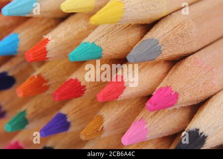 color crayons as very nice educational background Stock Photo - Alamy