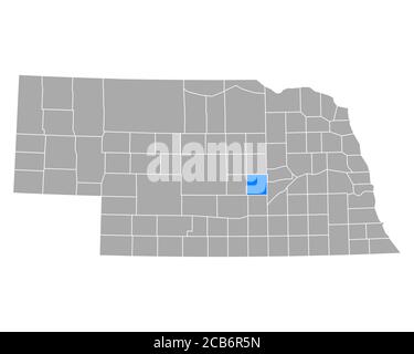 Map of Howard in Nebraska Stock Photo - Alamy