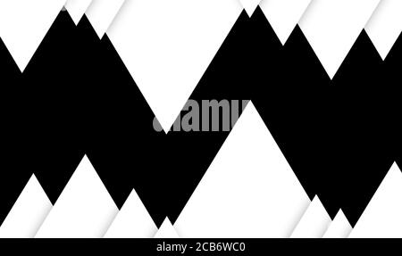 illustration of the zig-zag scene made of geometrical shapes with a ...