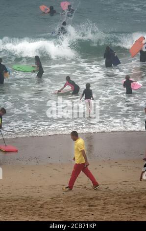 Newquay,Cornwall, 11th Augustl 2020. UK weather: Humidity at high level ...
