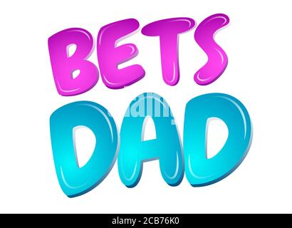 Super DAD in cartoon colorful letters banner for kids Stock Photo - Alamy