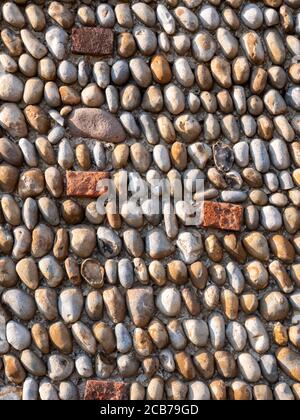 Flint pebbles on a wall of a house in Aldeburgh Suffolk UK Stock Photo ...