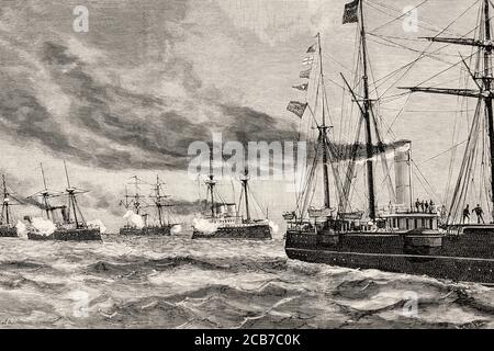 Conde de Venadito. Velasco-class unprotected cruiser of the Spanish ...