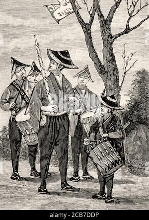 The Japanese Army in the First Sino-Japanese War, Empire of Japan. Old ...