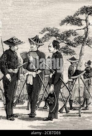 The Japanese Army in the First Sino-Japanese War, Empire of Japan. Old ...