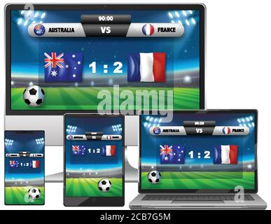 Computer screen template for game with different menu bars illustration ...