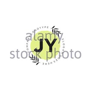 letter JY Logo Design Vector Template. Initial Linked Letter Design JY ...