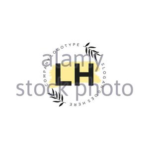 Initial LH letter Logo Design vector Template. Abstract Letter LH logo ...