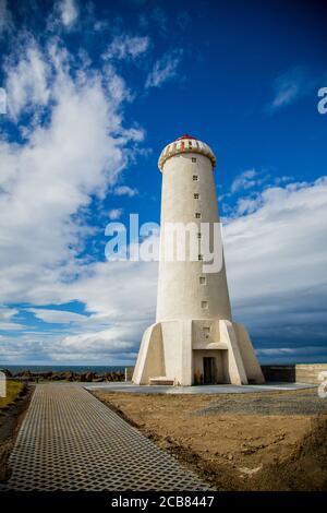 Old Akranes Lighthouse just north of Reykjavik, Iceland Stock Photo - Alamy