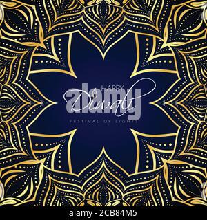 blue diwali floral mandala Stock Vector Image & Art - Alamy