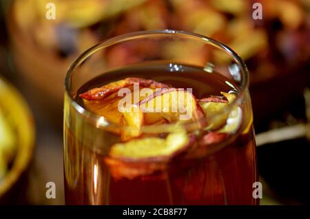 Ukrainian traditional beverage uzvar from dried fruits. Compote uzvar ...