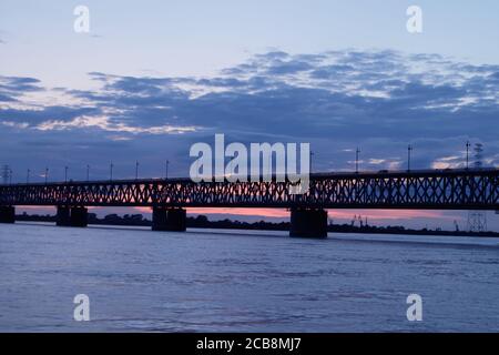Chita River and Trans-Siberian Railway bridge in Chita, Zabaykalsky ...