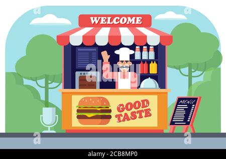 Kiosk vector illustration Stock Vector Image & Art - Alamy