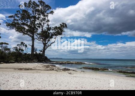 Sign at the entry to Two Tree Point at Resolution Creek, Bruny Island ...