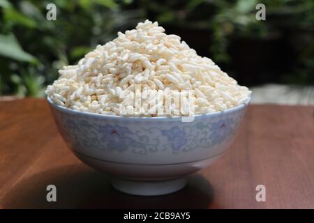 Churmure or murmure or moori, Puffed rice, food ingredient, Indian ...