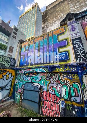 Graffitis in Bangkok Thailand south east asia Stock Photo - Alamy