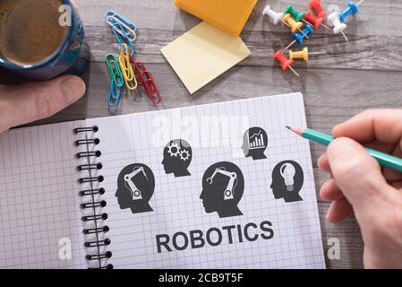 Ai concept drawn on a notepad placed on a desk Stock Photo - Alamy