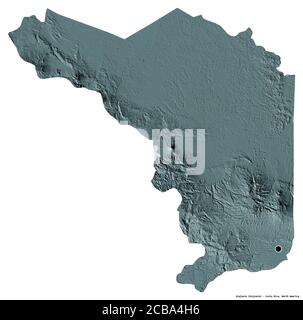 Alajuela, province of Costa Rica. Colored elevation map with lakes and ...