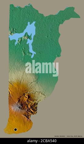 Heredia, province of Costa Rica. Solid color shape Stock Photo - Alamy