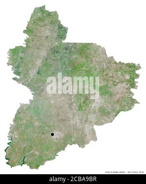 Vallee du Bandama, district of Cote d'Ivoire. Bilevel elevation map ...