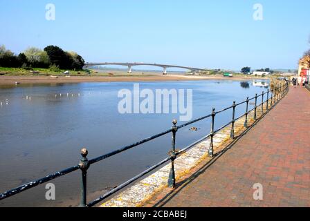 Barnstaple Western Bypass road bridge over the River Taw in North Devon ...