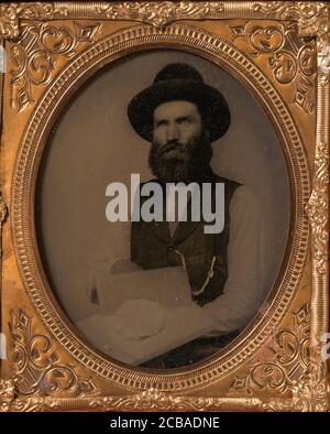 Bearded Plasterer with Hawk and Trowel, Unknown, 1860s Stock Photo - Alamy