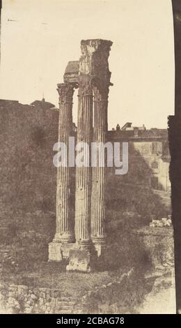 Temple of Jupiter Tonans, Rome, 1850s, Salted paper print from paper ...