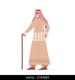 Illustration of Muslim Elderly Cartoon, older man and woman standing ...