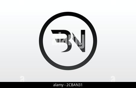 Initial BN Letter Logo Creative Modern Typography Vector Template ...