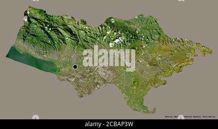 Bahoruco, province of Dominican Republic. Solid color shape Stock Photo ...