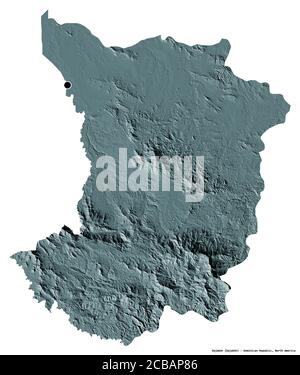 Dajabon, province of Dominican Republic. Elevation map colored in wiki ...